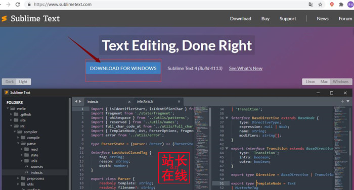 代码编辑软件sublime Text 4中文版安装使用教程办公软件站长在线 1266